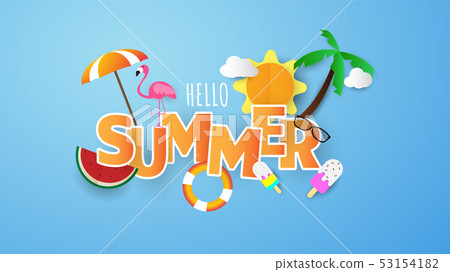Spring Summer poster, - Stock Illustration [53154182] - PIXTA