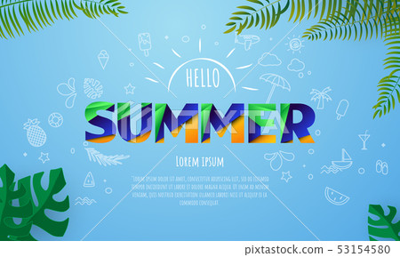Spring Summer poster, - Stock Illustration [53154580] - PIXTA