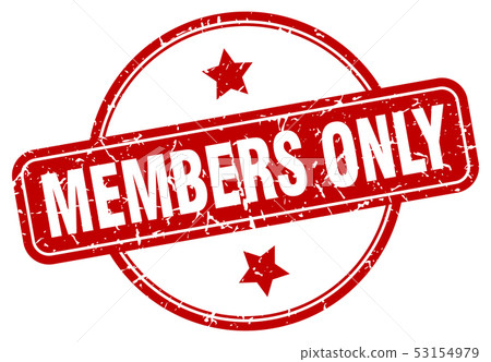 members only sign - Stock Illustration [53154979] - PIXTA