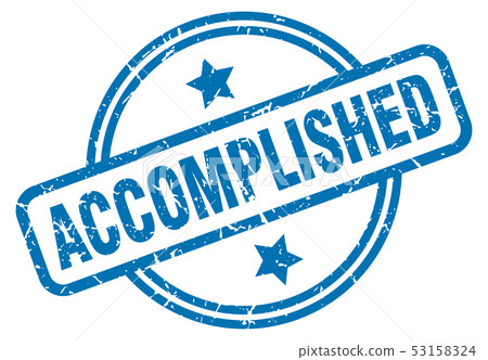 accomplished grunge stamp - Stock Illustration [53158324] - PIXTA