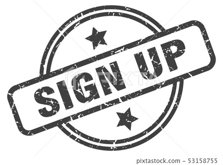 sign up stamp - Stock Illustration [53158755] - PIXTA