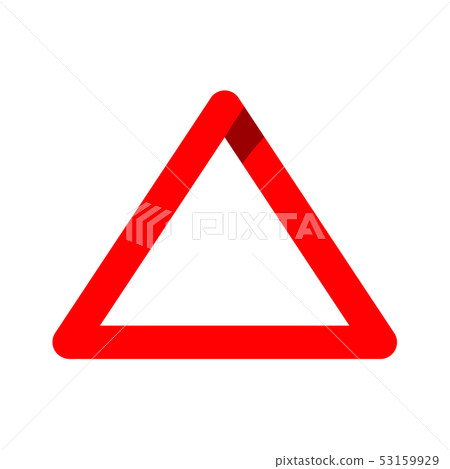 Simple red triangle mark - Stock Illustration [53159929] - PIXTA