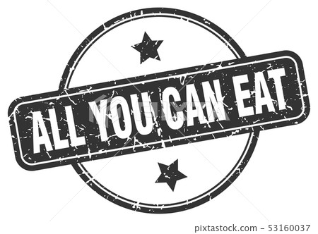 all you can eat grunge stamp - Stock Illustration [53160037] - PIXTA