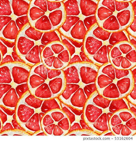 Seamless pattern with grapefruit. - Stock Illustration [53162604] - PIXTA
