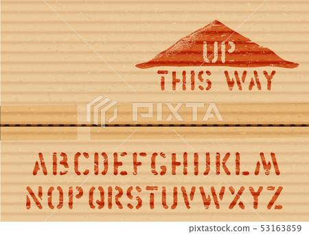 Cargo cardboard box icon sign this way up and... - Stock Illustration ...
