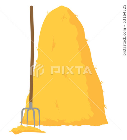 Agriculture Hayfork Hayrick Vector Illustration - Stock Illustration ...