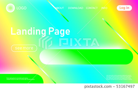 Website landing page. Material design. - Stock Illustration [53167497 ...