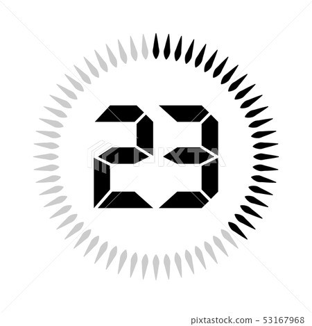 The 23 minutes or seconds timer - Stock Illustration [53167968] - PIXTA