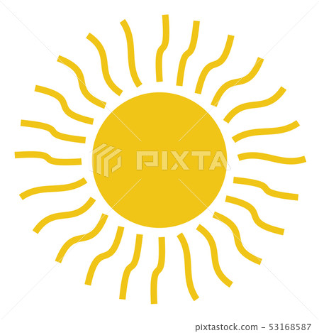 Simple vector sun - Stock Illustration [53168587] - PIXTA