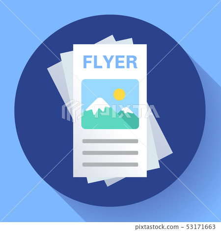 brochure or flyer icon flat style vector... - Stock Illustration ...