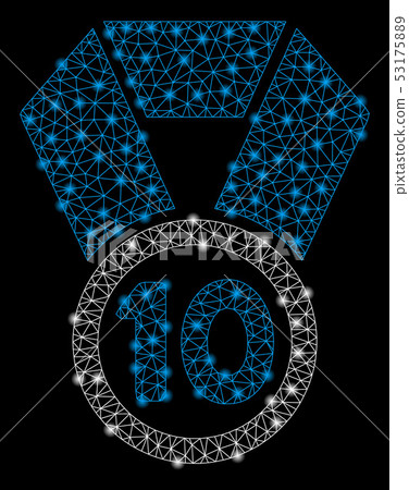Bright Mesh Carcass 10Th Place Medal with Light... - Stock Illustration ...