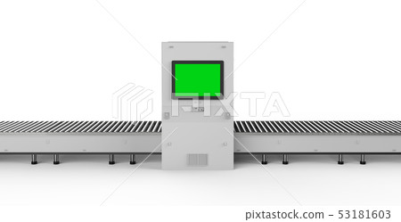 Scanner machine with conveyor belt - Stock Illustration [53181603] - PIXTA