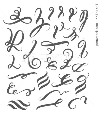 Calligraphy design elementsabd art deco set. - Stock Illustration ...