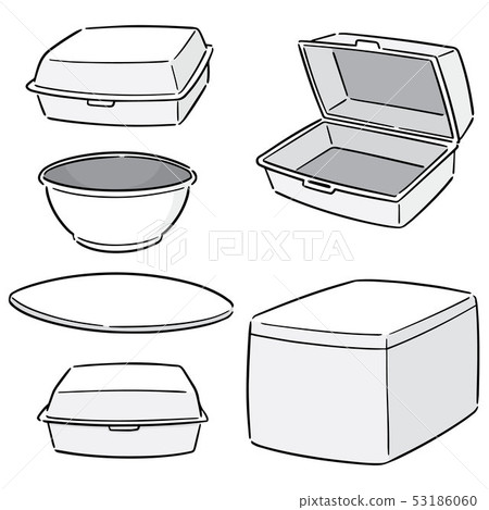 vector set of foam container - Stock Illustration [53186060] - PIXTA