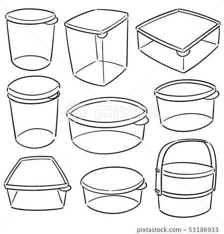vector set of plastic container - Stock Illustration [53186933] - PIXTA