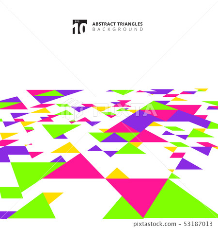 Abstract modern colorful triangles pattern - Stock Illustration ...