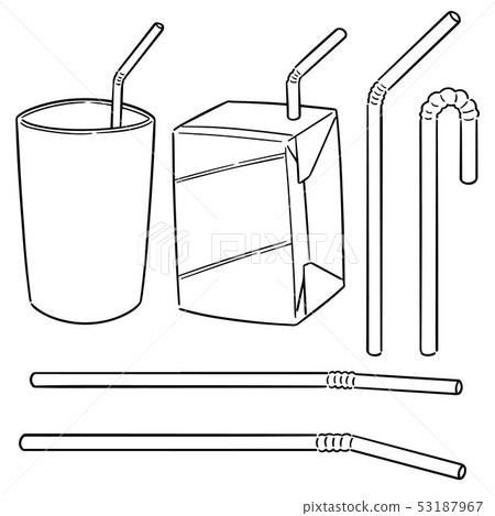 vector set of straw - Stock Illustration [53187967] - PIXTA