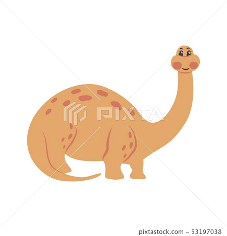 Dinosaur brachiosaurus cartoon - Stock Illustration [53197038] - PIXTA