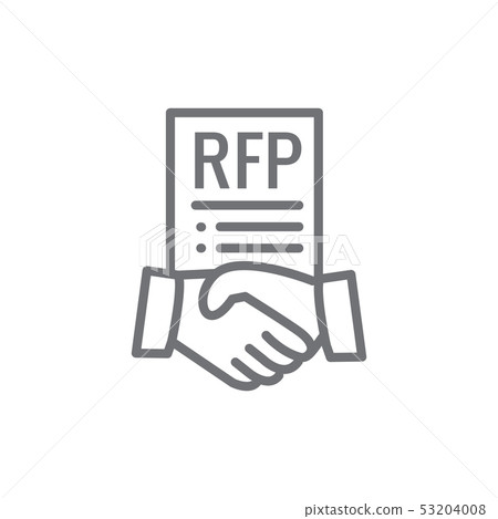 RFP Icon - request for proposal concept or idea - Stock Illustration ...