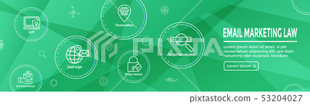 Email Marketing Rules and Regulations Icon Set & - Stock Illustration ...