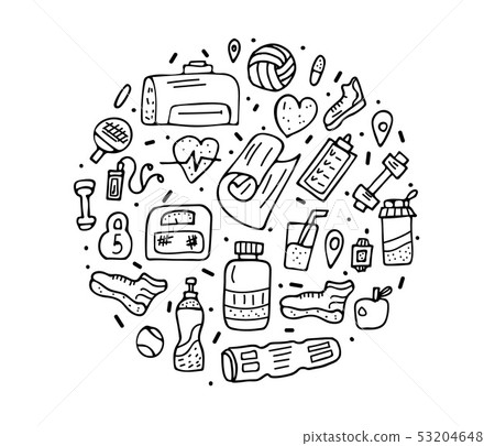 Sport activities symbols. Vector illustration. - Stock Illustration ...