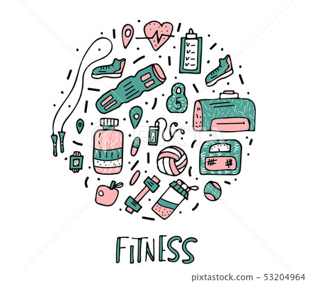 Sport activities symbols. Vector illustration. - Stock Illustration ...