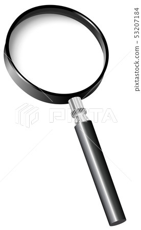Vector illustration of magnifier isolated on white - Stock Illustration ...