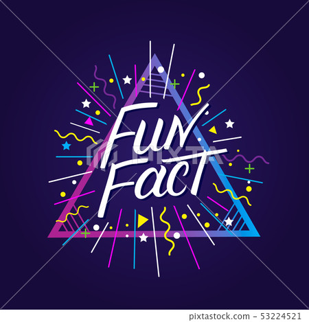 Fun Fact hand written lettering. - Stock Illustration [53224521] - PIXTA