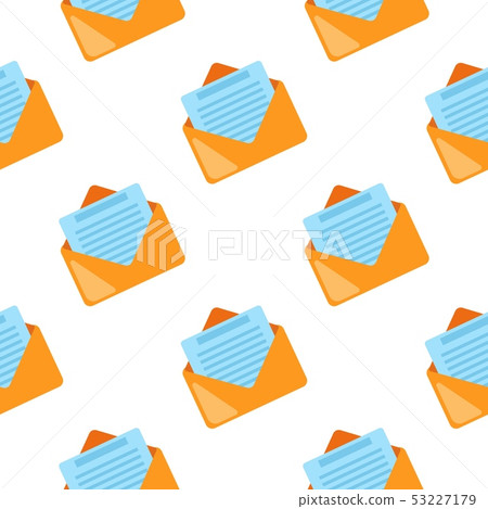 Email seamless pattern. Mail symbol wallpaper.-插圖素材 [53227179] - PIXTA圖庫