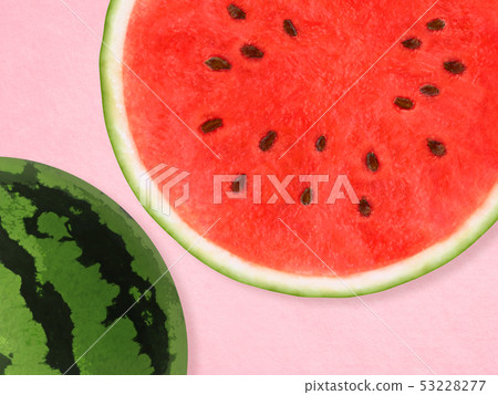 Background-summer-watermelon-pink - Stock Illustration [53228277] - PIXTA