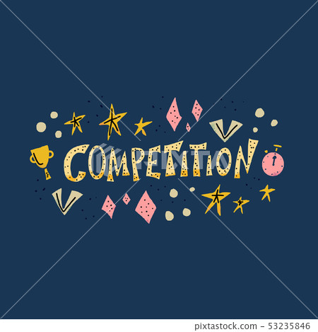 Competition flat text concept Vector word isolated - Stock Illustration ...