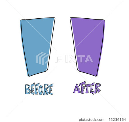 Before and after template. Vector screen elements. - Stock Illustration [53236164] - PIXTA