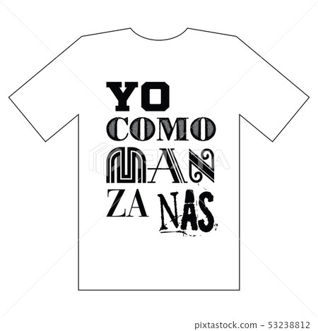 Tee shirt design. Spanish typography graphics for - Stock Illustration ...
