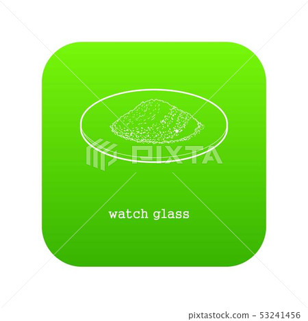 Watch glass icon green vector - Stock Illustration [53241456] - PIXTA
