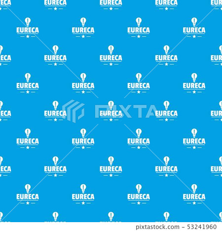 Eureka bulb pattern vector seamless blue - Stock Illustration [53241960 ...