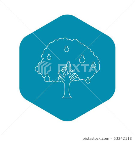 Pear tree icon, outline style - Stock Illustration [53242118] - PIXTA