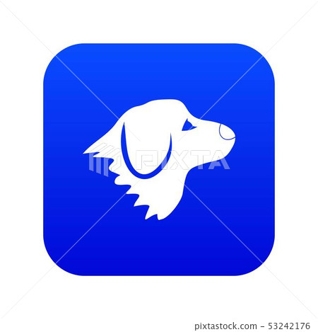 Retriever dog icon digital blue - Stock Illustration [53242176] - PIXTA