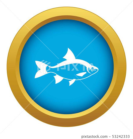 River fish icon blue vector isolated - Stock Illustration [53242333 ...