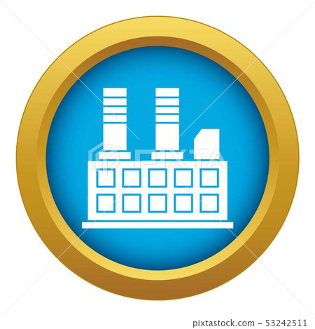 Factory building icon blue vector isolated - Stock Illustration ...