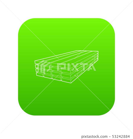 Wooden boards icon green vector - Stock Illustration [53242884] - PIXTA