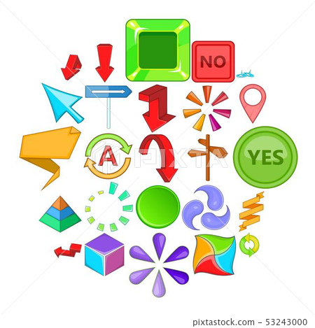 Pointer icons set, cartoon style - Stock Illustration [53243000] - PIXTA