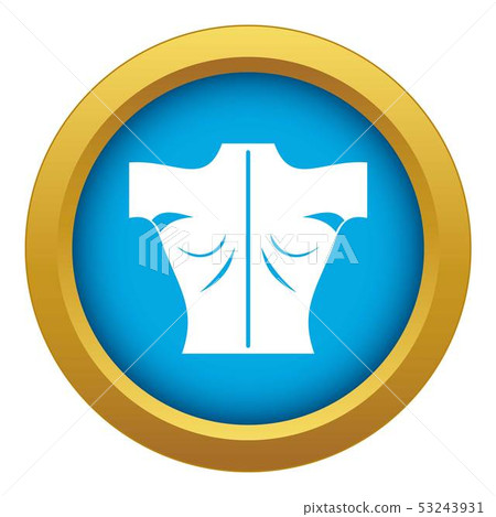 Human back icon blue vector isolated - Stock Illustration [53243931 ...
