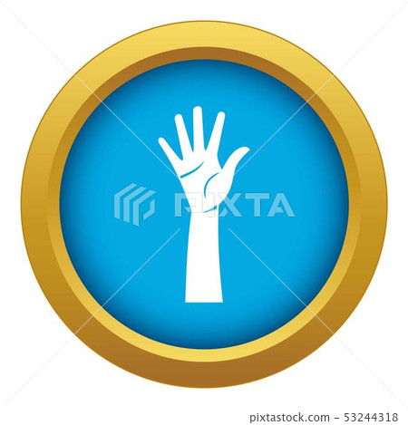 Hand icon blue vector isolated - Stock Illustration [53244318] - PIXTA