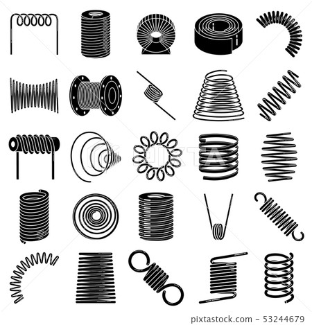 Coil icons set, simple style - Stock Illustration [53244679] - PIXTA