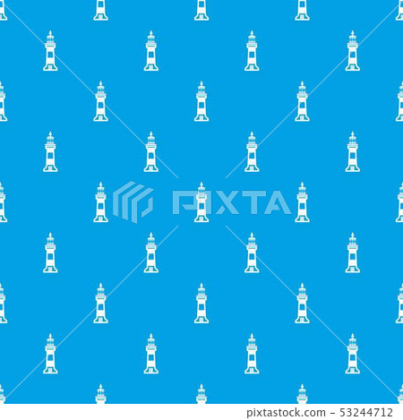 Stone beacon pattern vector seamless blue - Stock Illustration ...