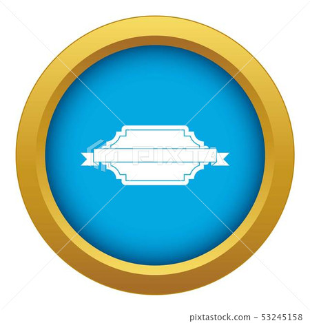 Banner or label icon blue vector isolated - Stock Illustration ...