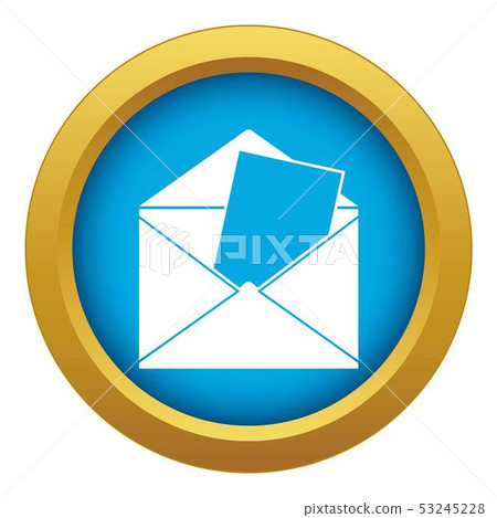 Envelope icon blue vector isolated - Stock Illustration [53245228] - PIXTA