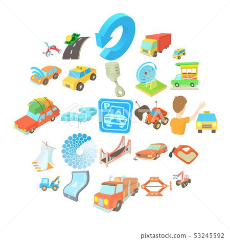 Service icons set, cartoon style - Stock Illustration [53245592] - PIXTA