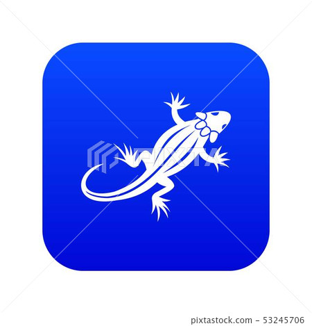 Lizard icon digital blue - Stock Illustration [53245706] - PIXTA