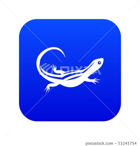 Lizard icon digital blue - Stock Illustration [53245754] - PIXTA